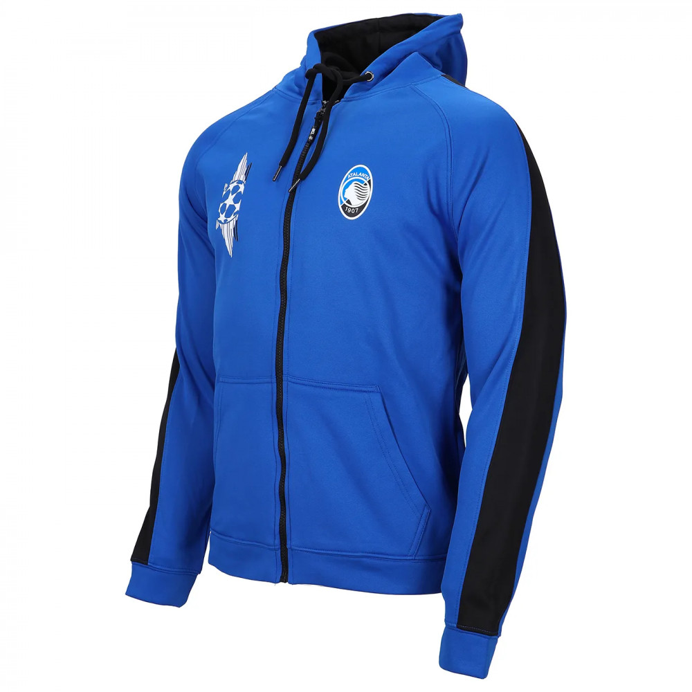 ATALANTA UCL 2020/21 ROYAL BLUE FZ HOODIE TOP